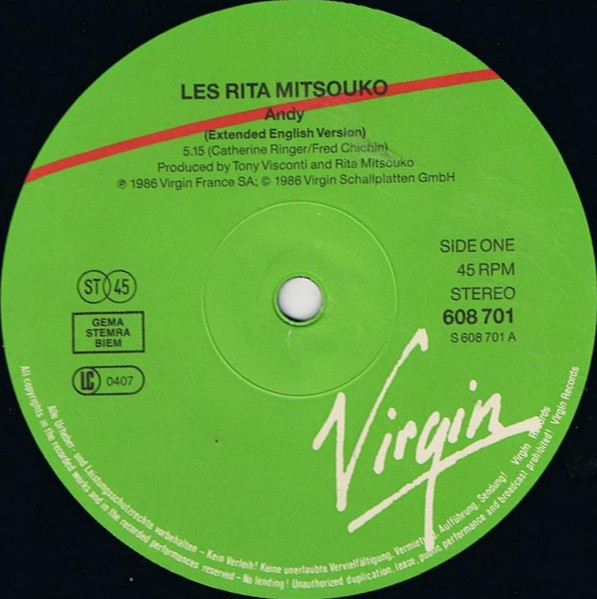 Les Rita Mitsouko – Andy (Extended English Version)
